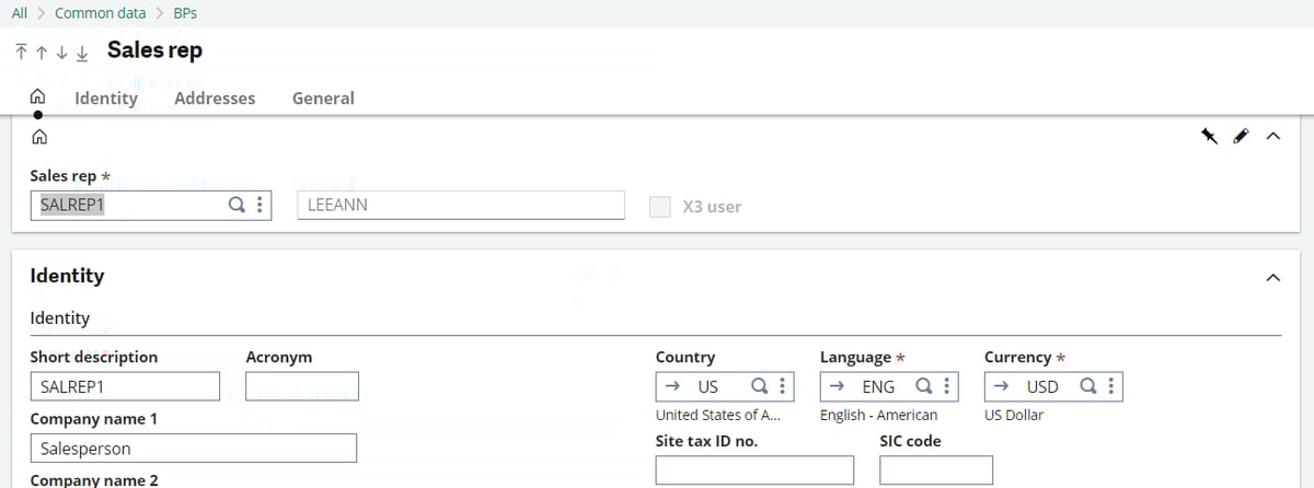 How to Setup Sage X3 to Track Sales Representatives and Commissions