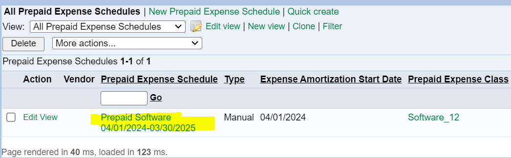 How to Create a Prepaid Item in Sage Intacct