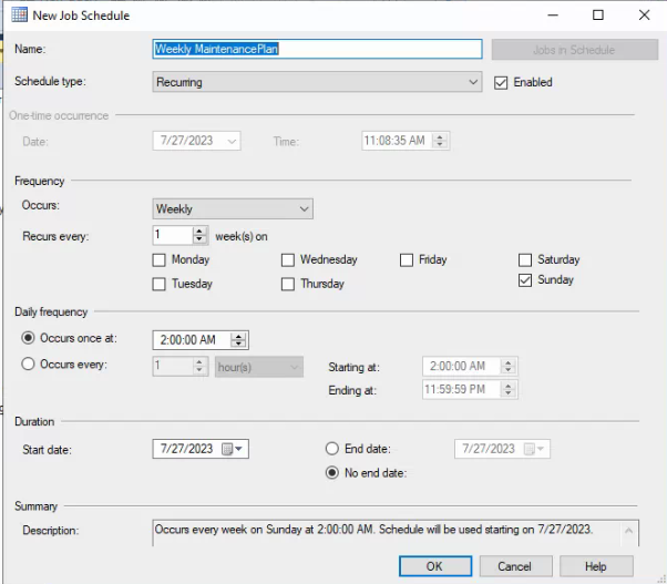 How to Set Up a Weekly Server Maintenance Plan for SQL Server