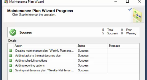 How to Set Up a Weekly Server Maintenance Plan for SQL Server