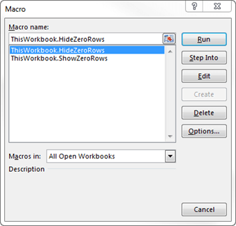 How to Hide Zero Rows Using Excel Functionality in Sage Intelligence