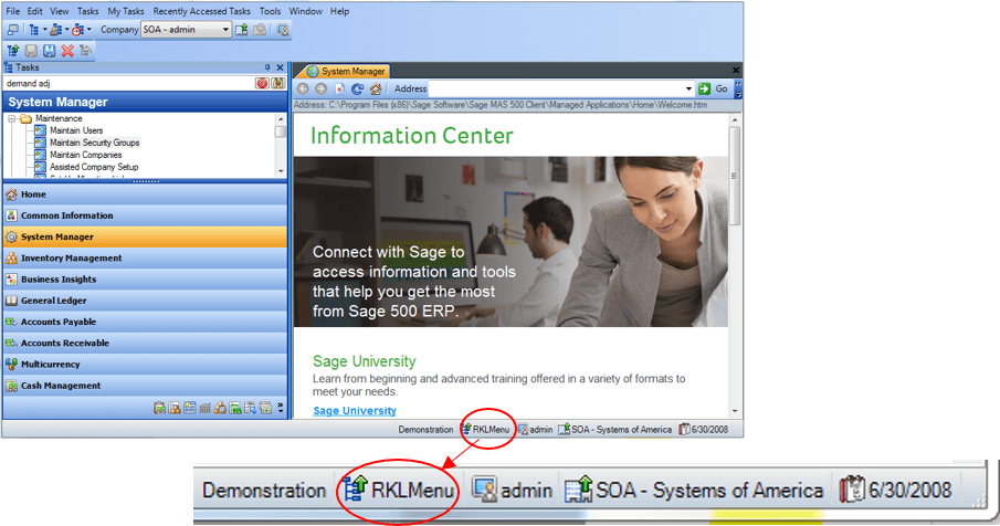How to lock down a systems menu in Sage 500