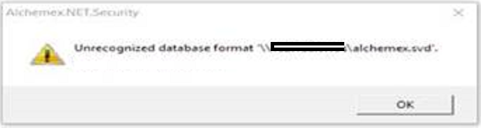Sage Intelligence Report Manager Unrecognized Database Format Error
