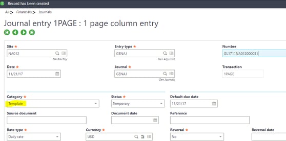 How to Setup a Recurring Journal Entry in Sage X3