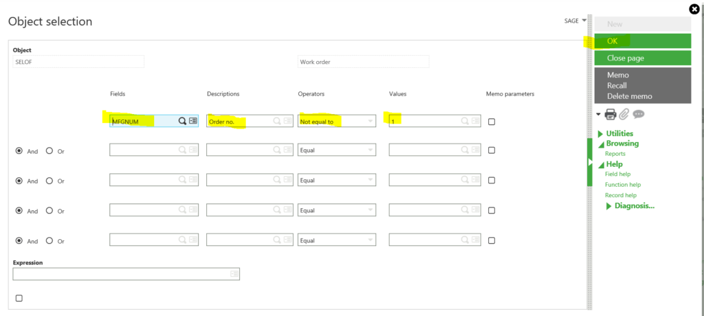 How to setup WIP Finalization as a Recurring Task in Sage X3