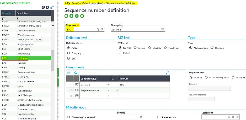 How to Configure Auto-number on Customers in Sage X3
