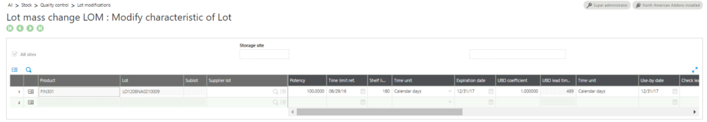 How to modify lot’s expiration date when item exists in multiple sites ...