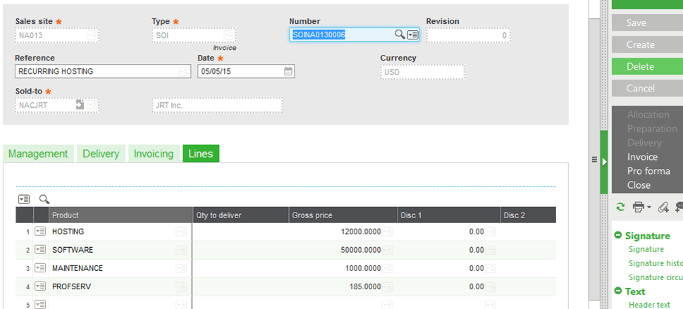 How to Combine Direct Invoices and Recurring Billings in Sage ERP X3