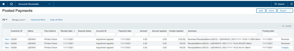 How to Unapply Credits from a Posted Invoice in Accounts Receivable
