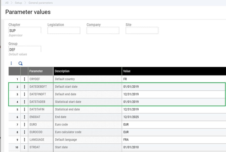 How to Setup a Default Date Range for Reports and Inquiries in Sage X3