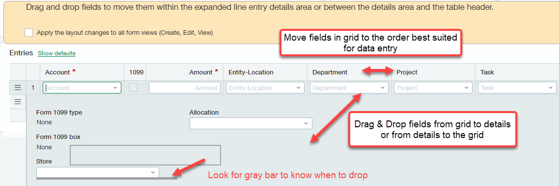 How to Customize Data Entry Grids in Sage Intacct