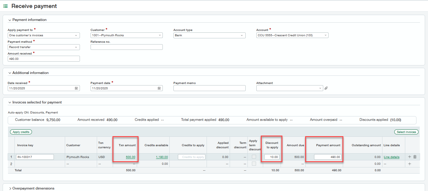 How to Record Customer Deposits with Payment Fees in Sage Intacct