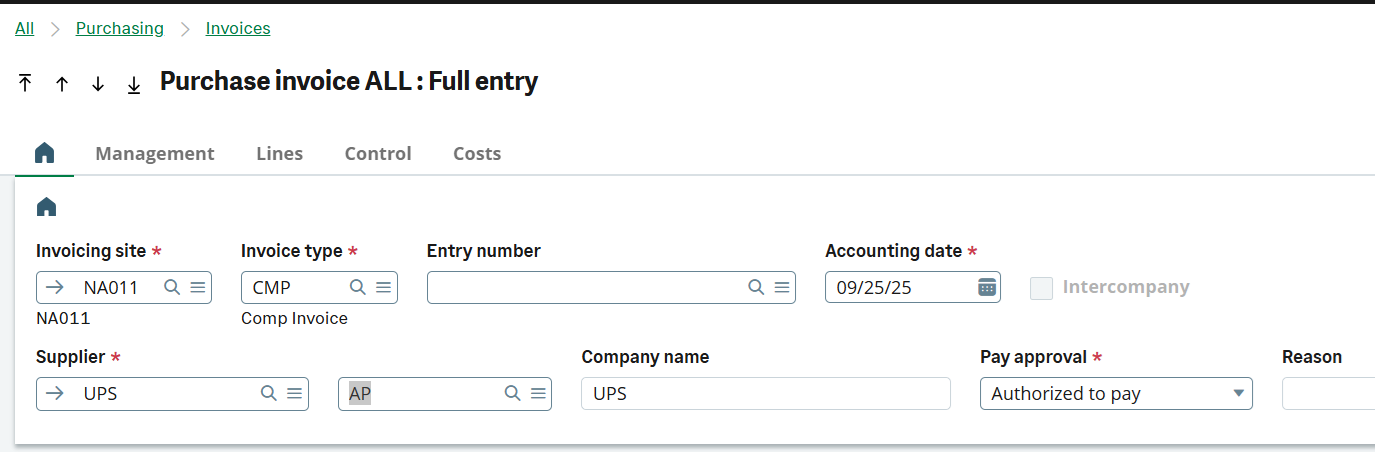 How to Create a Complementary Invoice in Sage X3