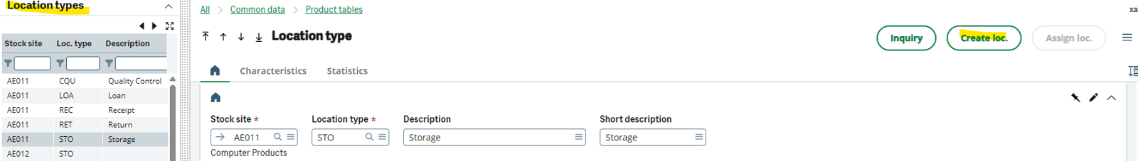How to Set Up Locations and Location Types for Stock in Sage X3