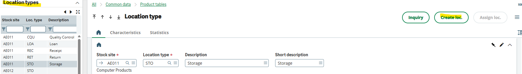 How to Set Up Locations and Location Types for Stock in Sage X3