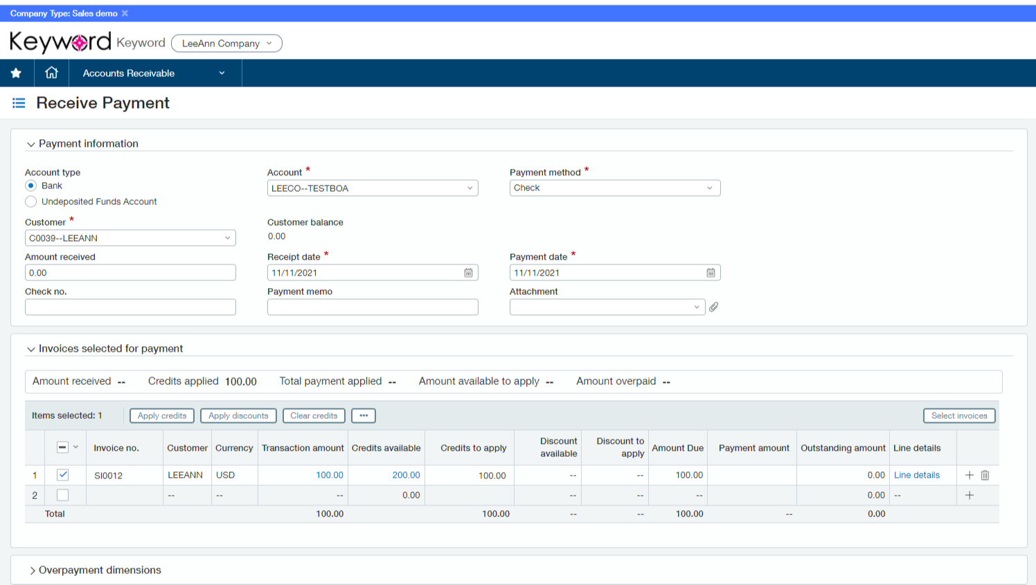 How to Unapply Credits from a Posted Invoice in Accounts Receivable