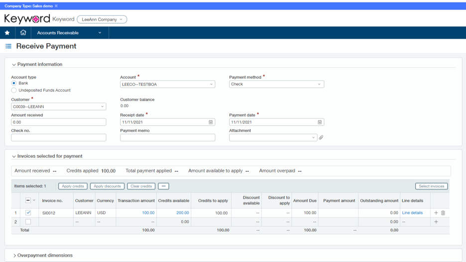 How to Unapply Credits from a Posted Invoice in Accounts Receivable