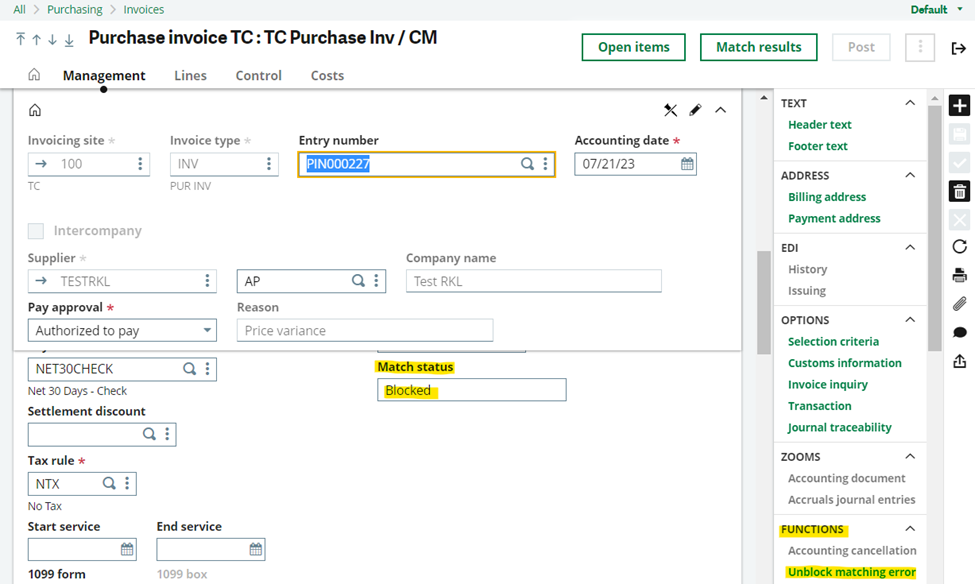 How To Match Tolerances in Sage X3