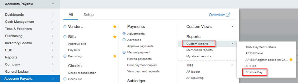 How to Create a Positive Pay Report in Sage Intacct
