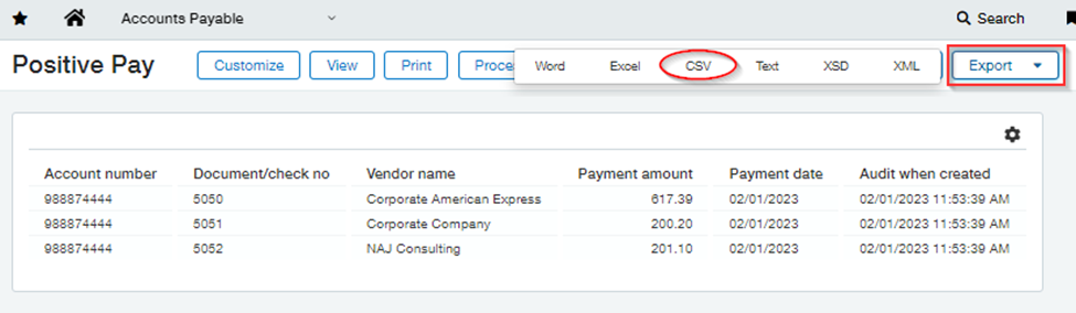 How to Create a Positive Pay Report in Sage Intacct
