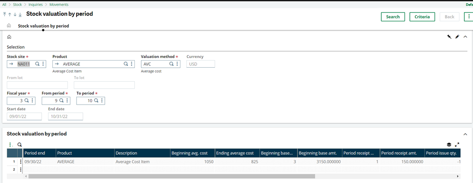 Enhanced Stock Valuation Report in Sage X3 V12